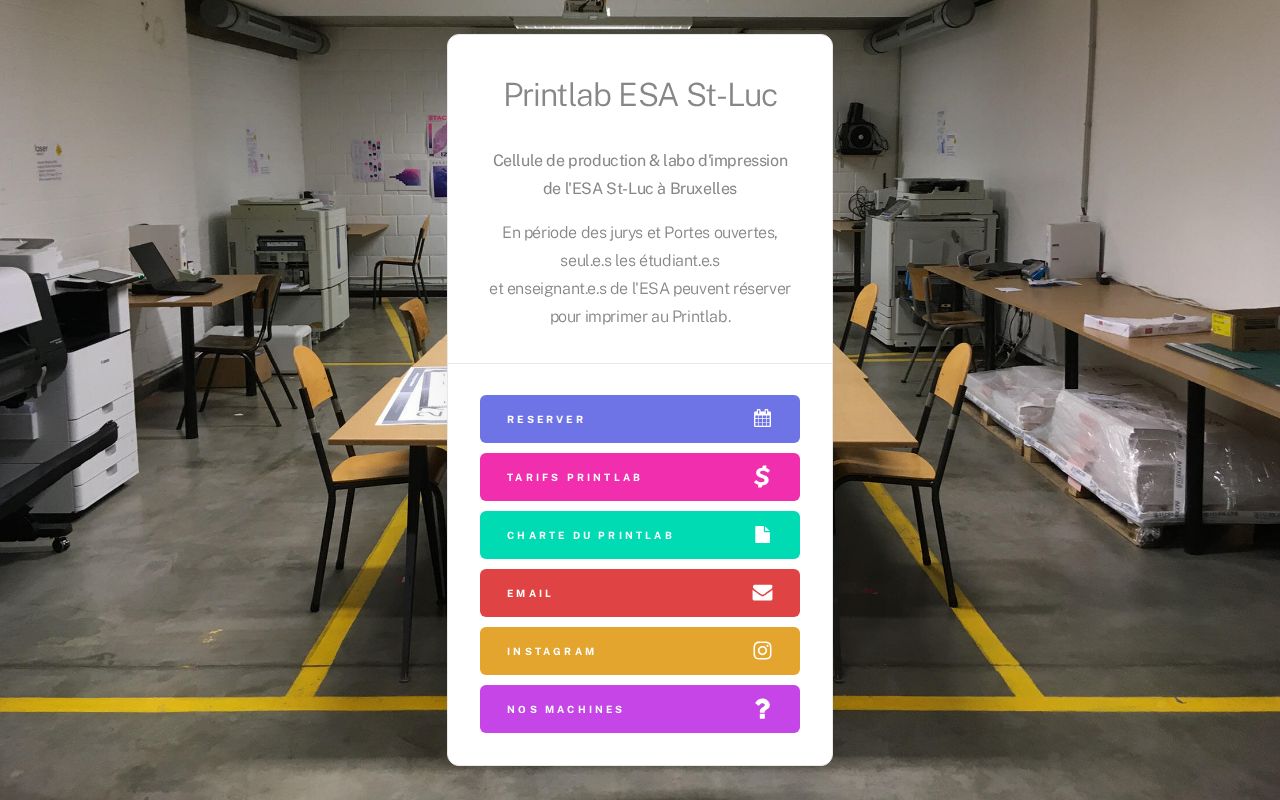 Printlab ESA St-Luc Bruxelles
